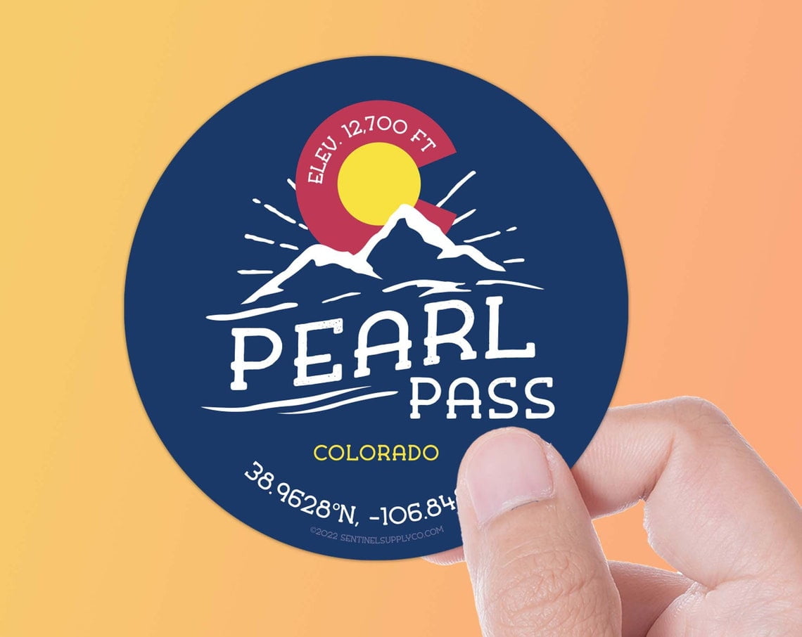 Stickly Pearl Pass Colorado Bumper Ers, Rocky Mountain Passes Vinyl ...