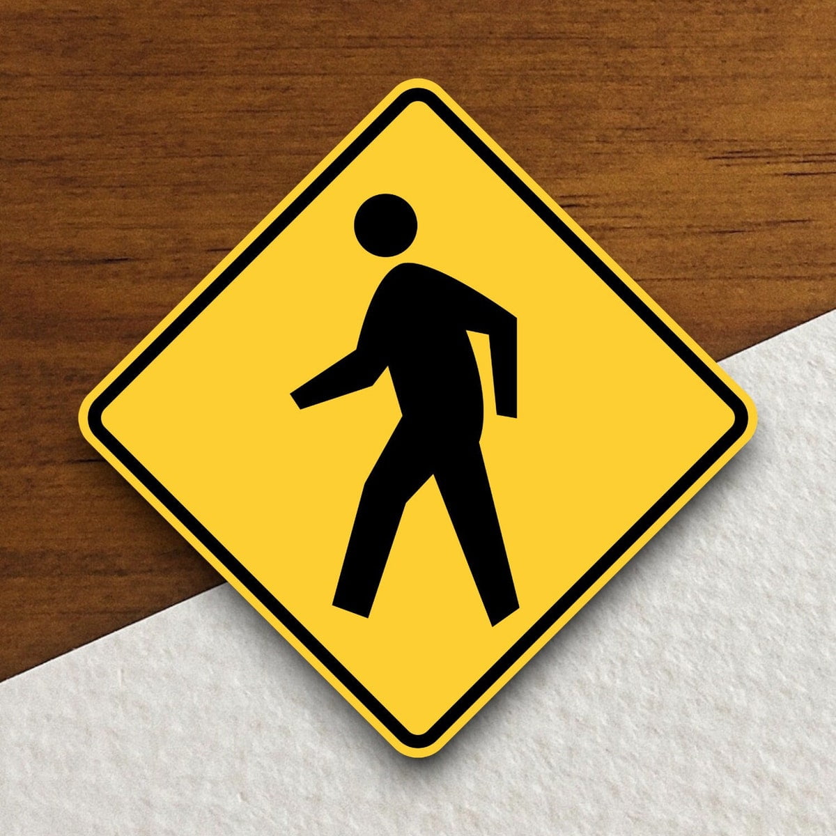 Stickly Pedestrians Road Sign Stickers, Traffic Sticker, Road Sign ...