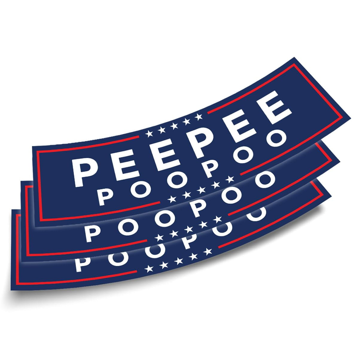 Stickly Pee Pee Poo Poo Funny Bumper Sticker PeePee PooPoo Decal ...