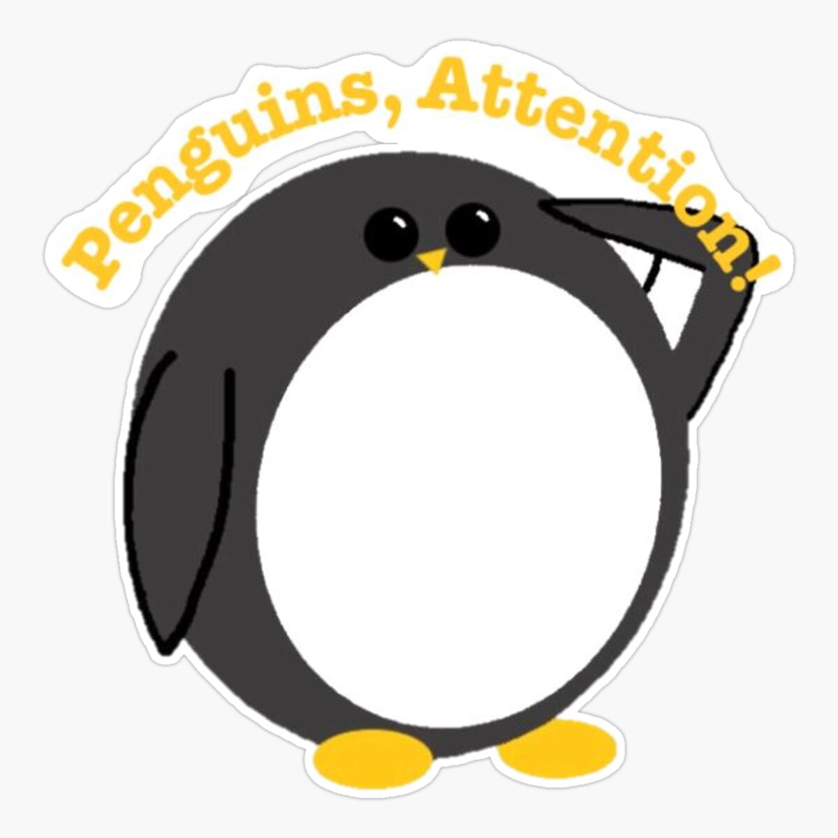 Stickly Penguins Attention! Sticker, Phone Decal Water Bottle Stickers ...