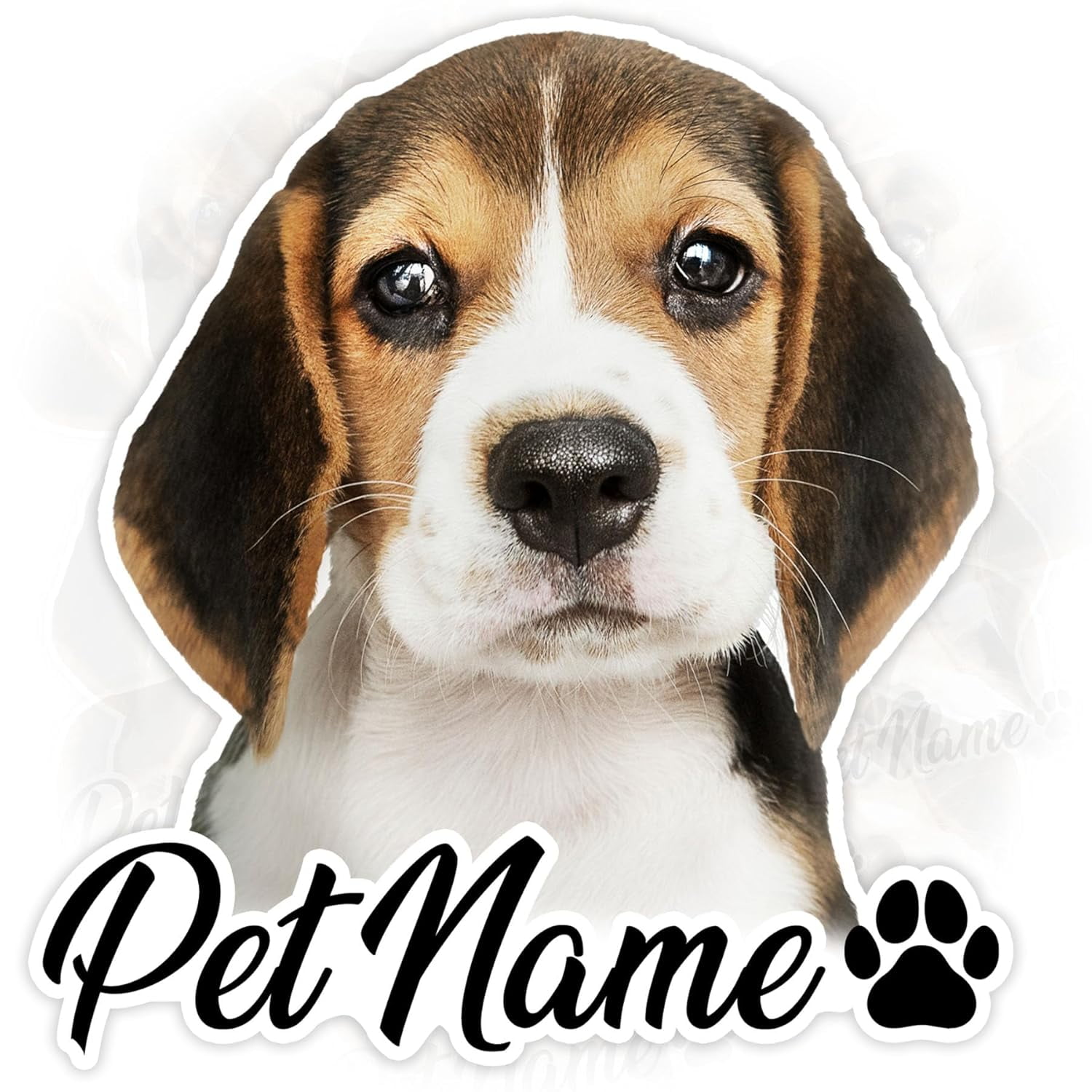 Stickly Pet Photo Name Sticker, Dog & Cat Image Decal, Vinyl Die-Cut ...