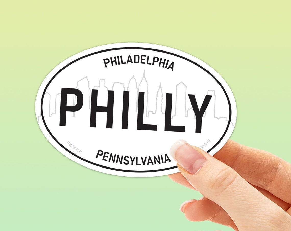 Stickly Philadelphia White Oval Ers, Philly Er | Delco East Coast ...