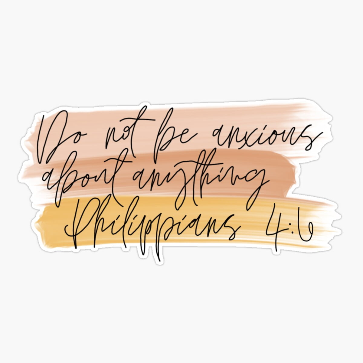 Stickly Philippians 4:6 Sticker, Phone Decal Water Bottle Stickers Car ...