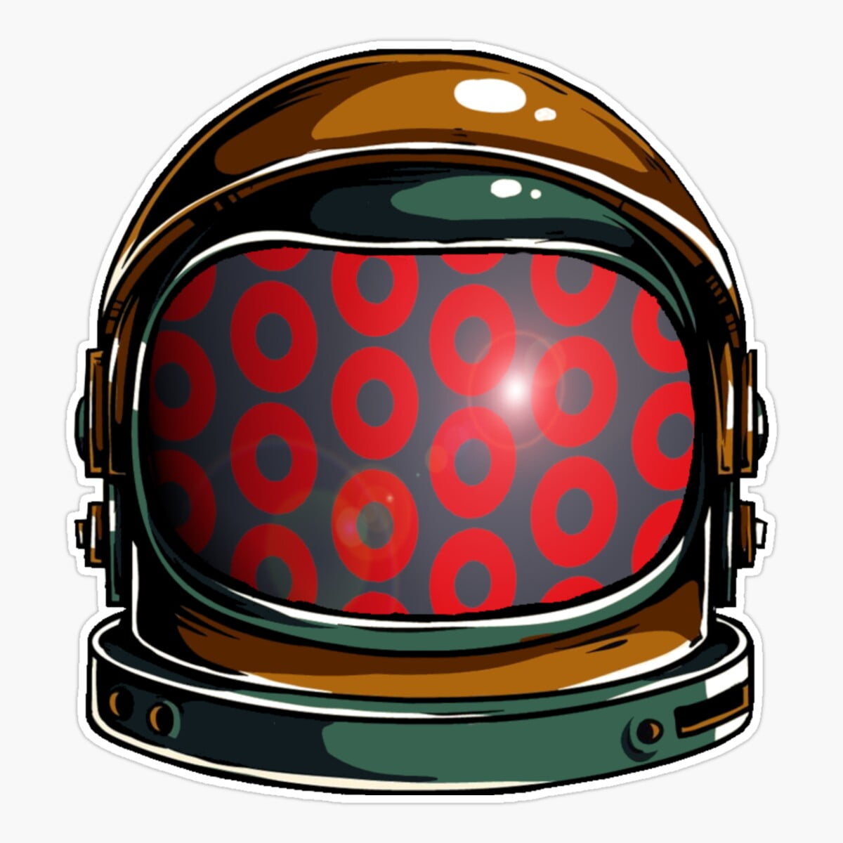 Stickly Phish Donut Astronaut Sticker, Phone Decal Water Bottle ...