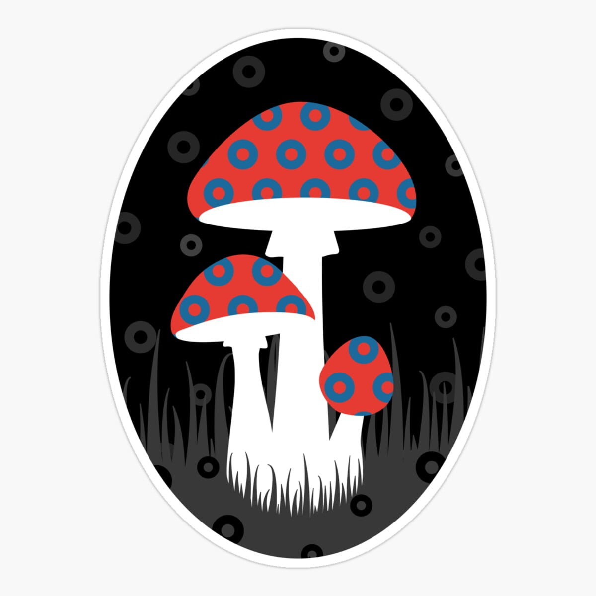 Stickly Phish Fishman Donuts Subtle Amanitas Sticker, Phone Decal Water ...