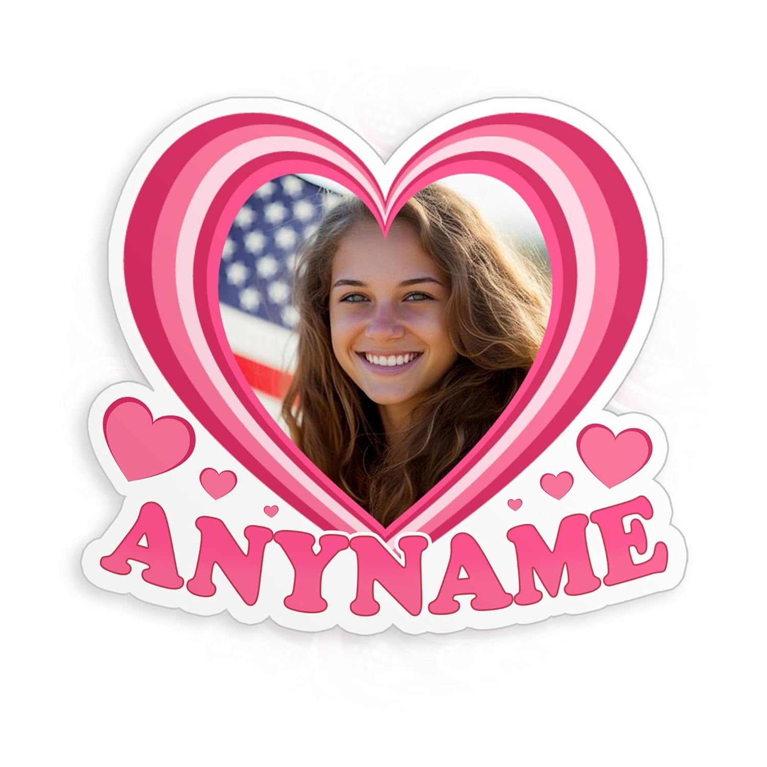 Stickly Photo Name Sticker Stickers with Image Picture I Heart I Love ...