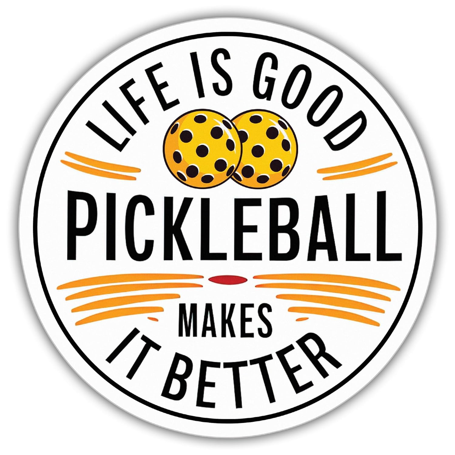 Stickly Pickleball Stickers Pickle Ball Decals Funny Life is Good ...