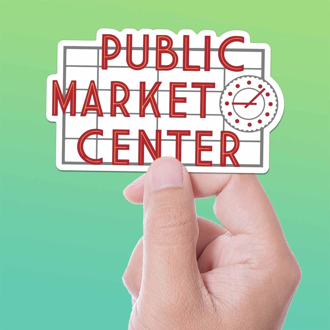 Stickly Pikes Place Seattle Er - Public Market Center Washington Decals ...