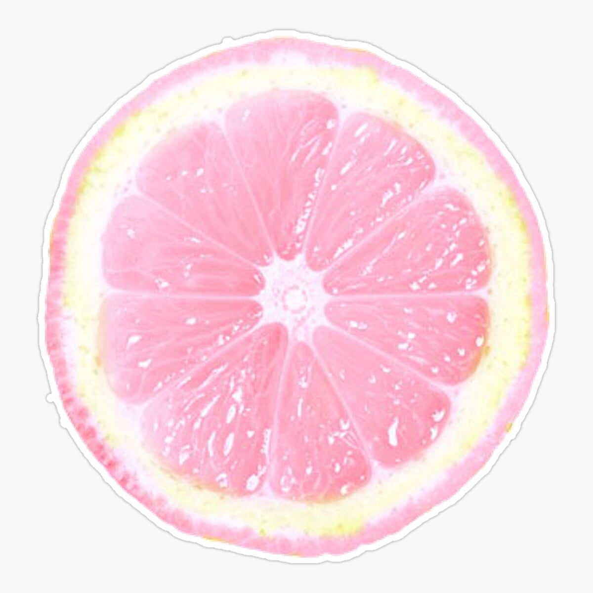 Stickly Pink Lemon Sticker, Phone Decal Water Bottle Stickers Car ...