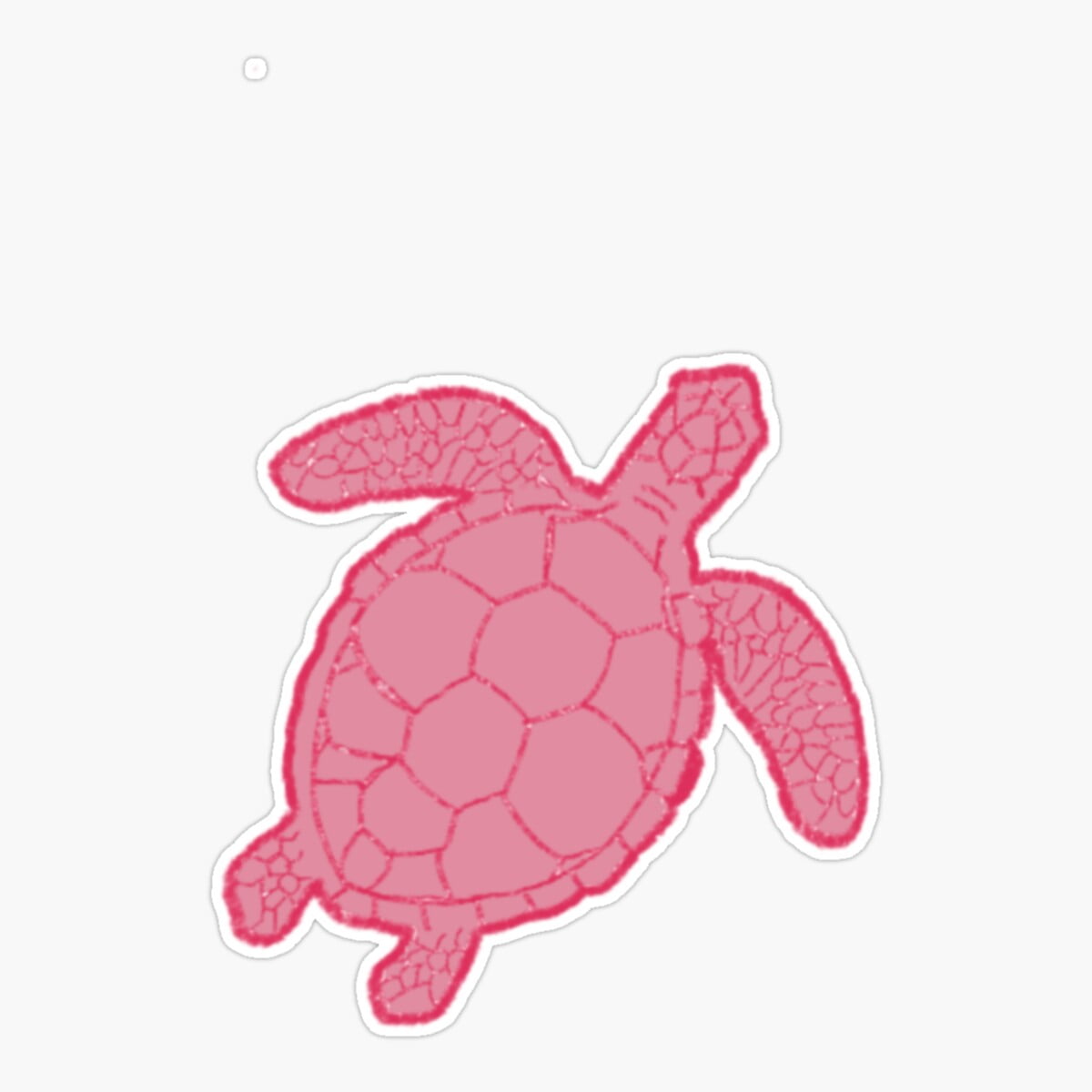 Stickly Pink Turtle Sticker, Phone Decal Water Bottle Stickers Car ...