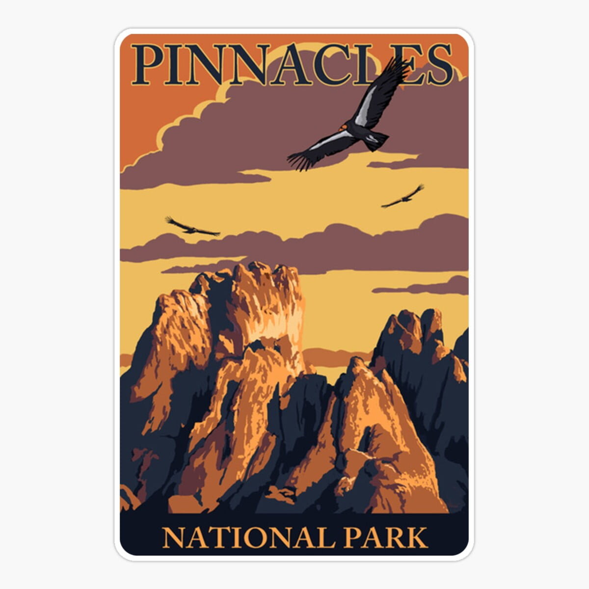 Stickly Pinnacles National Park Travel Decal Sticker California Sticker ...