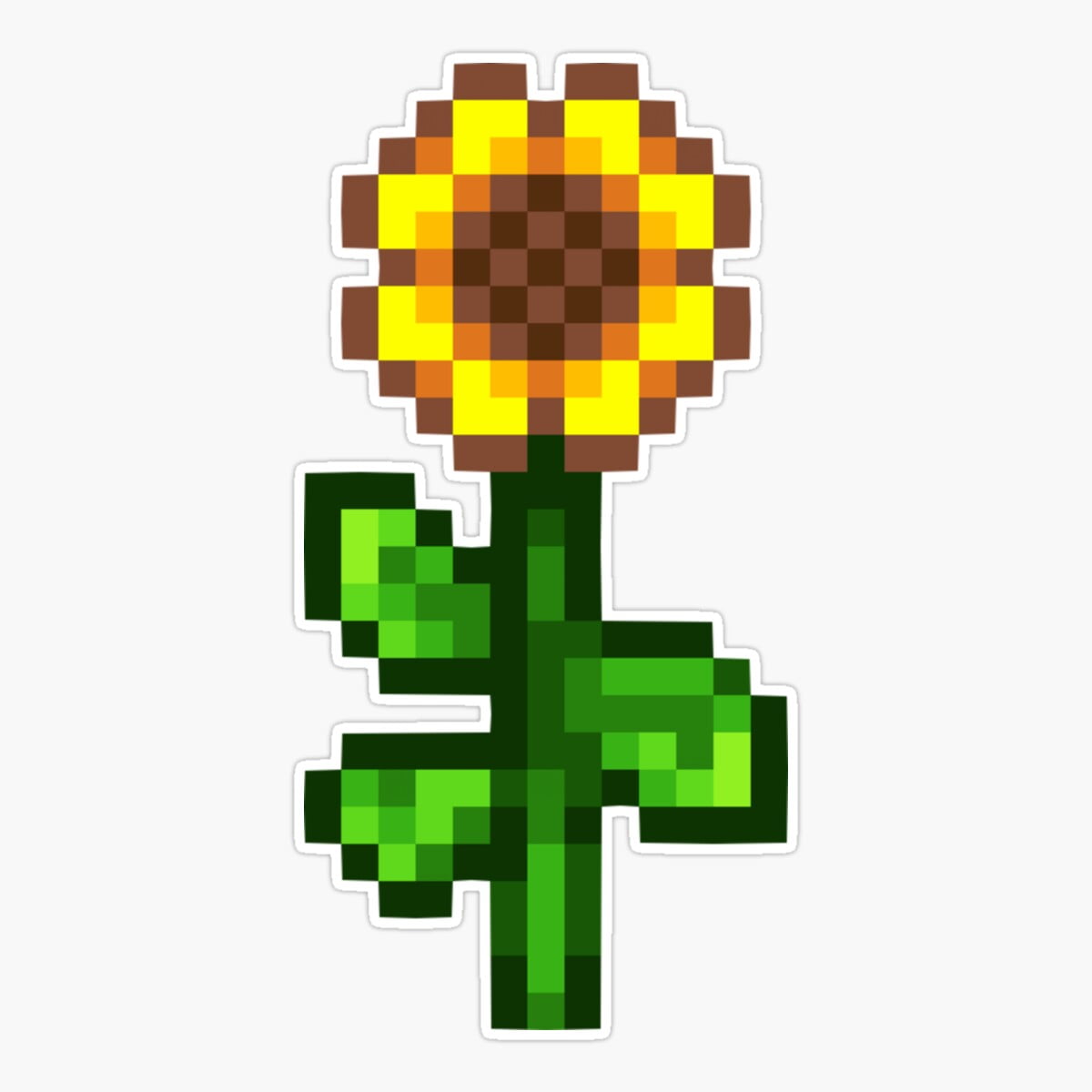 Stickly Pixel Sunflower Sticker, Phone Decal Water Bottle Stickers Car ...