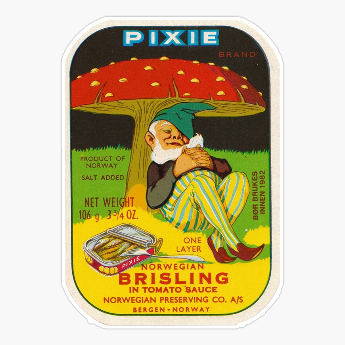 Stickly Pixie Brisling Sticker, Phone Decal Water Bottle Stickers Car ...