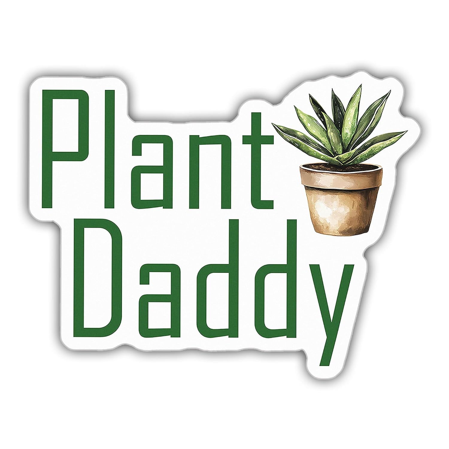 Stickly Plant Dad Sticker Cute Garden Lover Decal Plant Daddy Funny ...