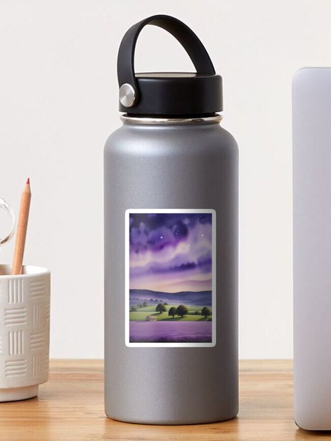 Stickly Plum Sunset Sticker, Phone Decal Water Bottle Stickers Car ...