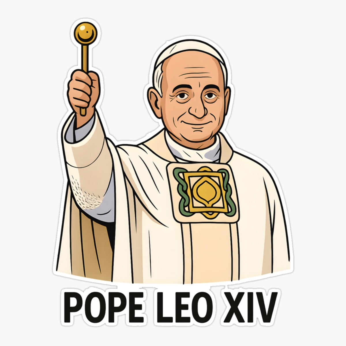 Stickly Pope Leo Xiv – A New Era Sticker, Phone Decal Water Bottle ...