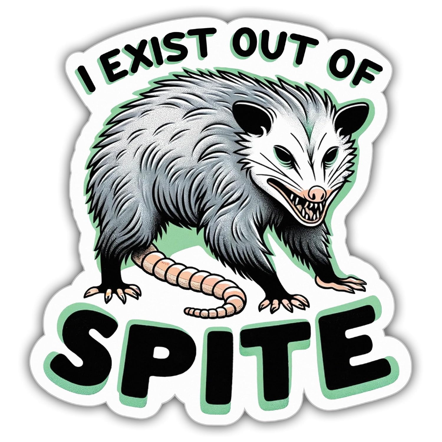 Stickly Possum Stickers Possum Lover Stickers I Exist Out oSpite Possum ...