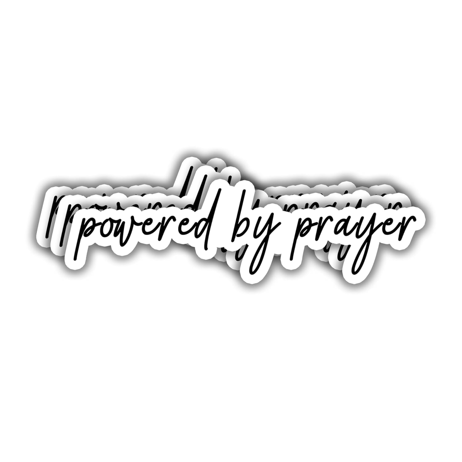 Stickly Powered by Prayer Sticker Christian Bible Verse Vinyl Decal ...