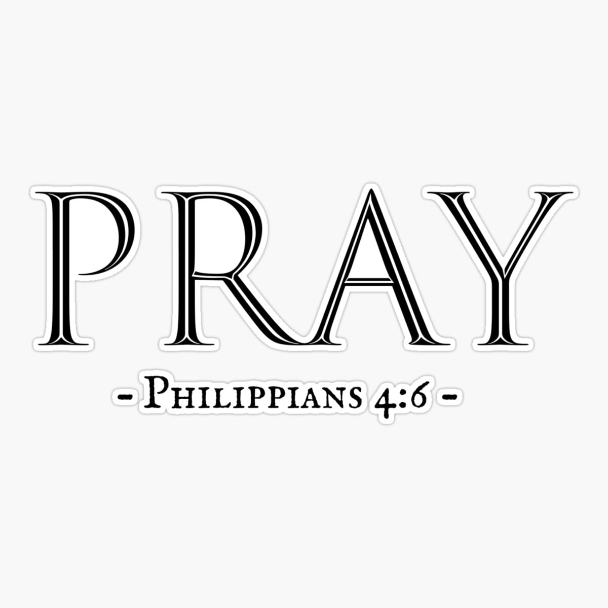 Stickly Pray - Popular Bible Verses - Christian Sticker Sticker, Phone ...