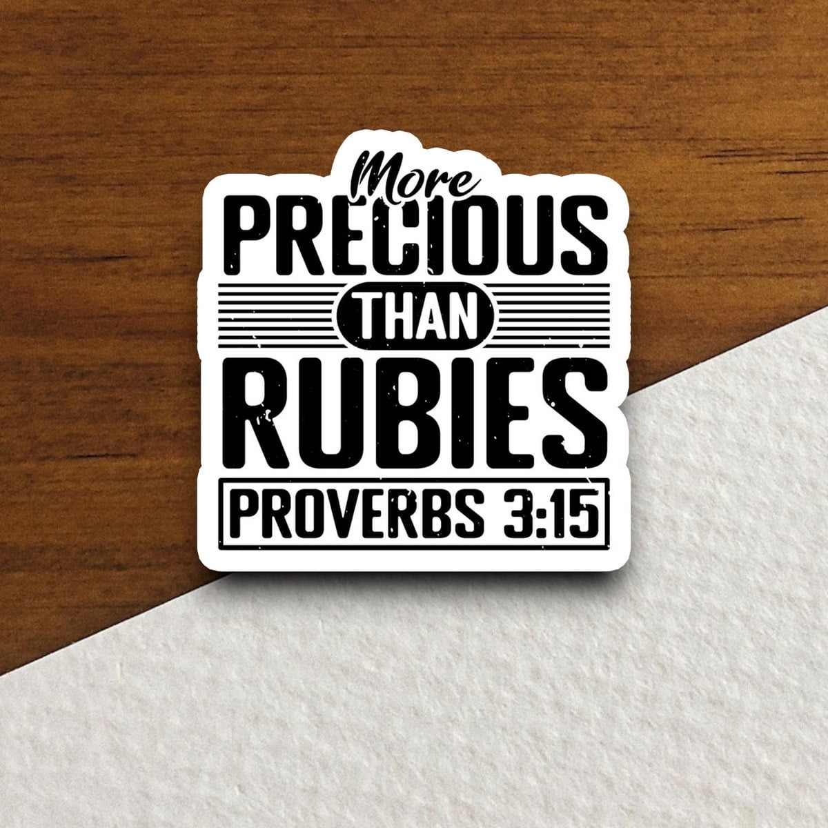 Stickly More Precious Than Rubies Sticker, Religious Sticker, Faith ...