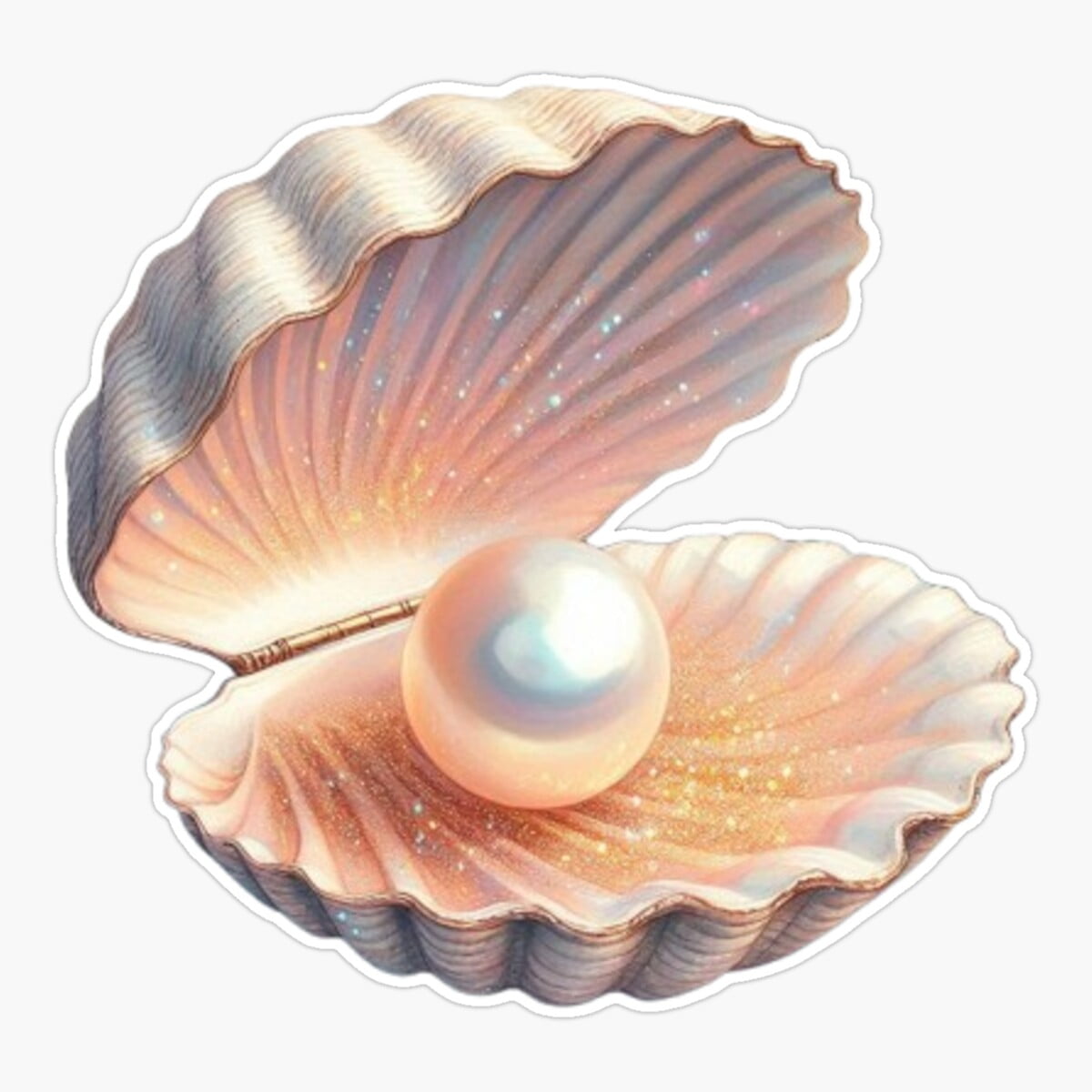 Stickly Pretty As A Pearl Sticker, Phone Decal Water Bottle Stickers ...