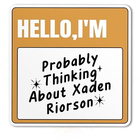 Stickly Probably Thinking of Xaden Riorson Sticker Fourth Wing Inspired ...