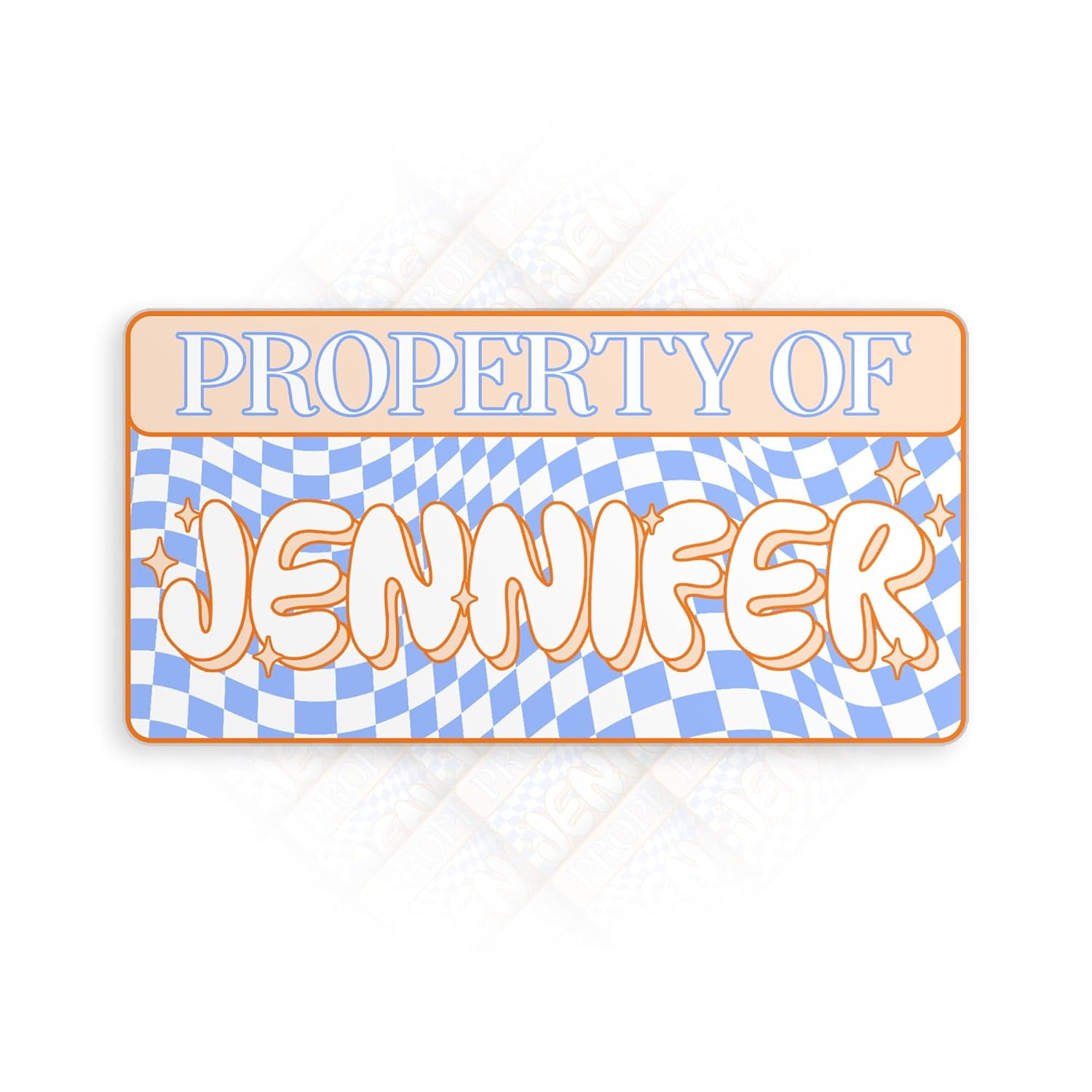 Stickly Property oName Sticker Shine Star Names Colorfull Retro 90s Die ...