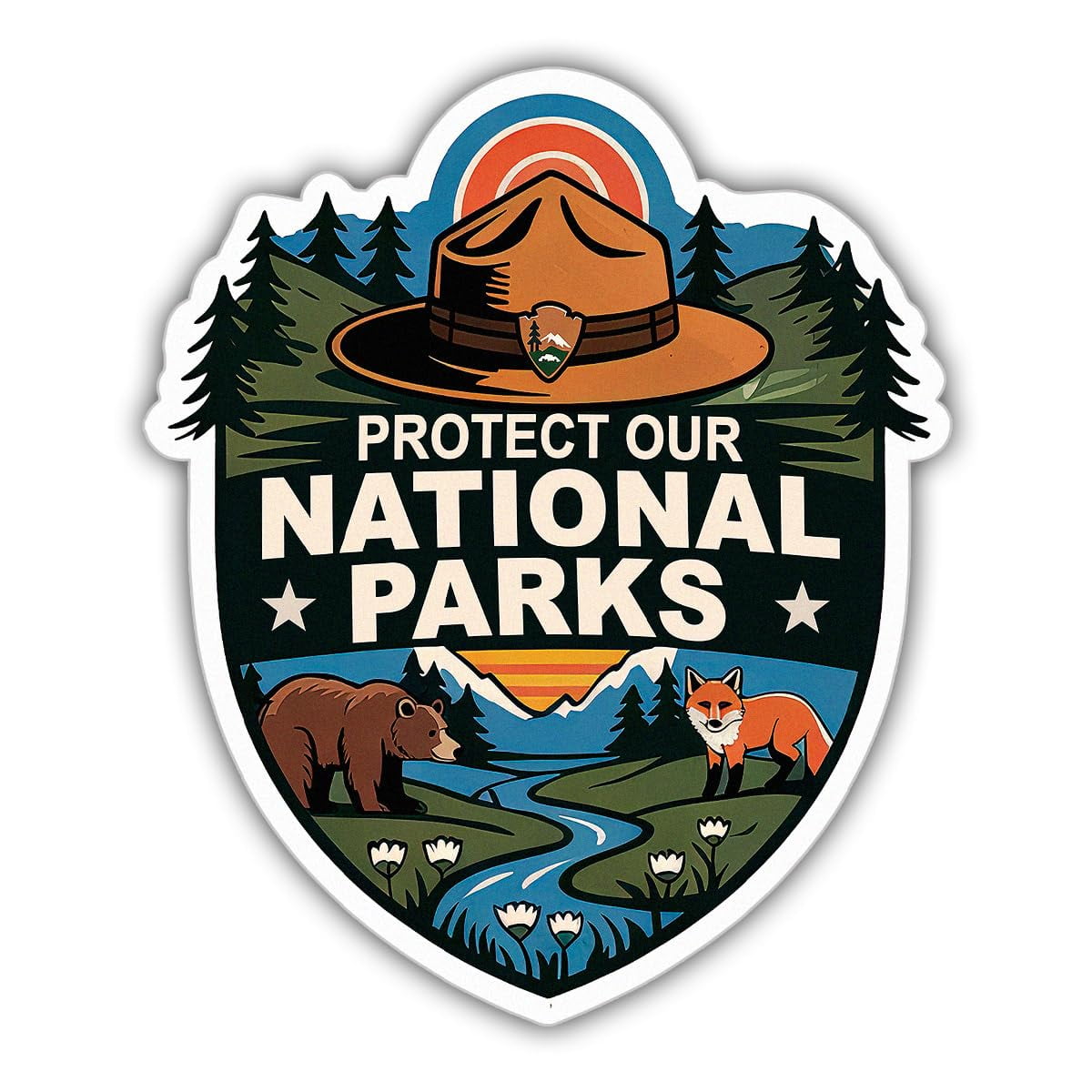 Stickly Protect Our National Parks Sticker Save Park Animal Lover Cool ...