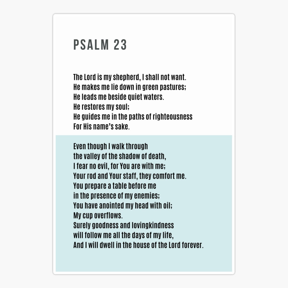Stickly Psalm 23 #Minimalist 2 Sticker, Phone Decal Water Bottle ...
