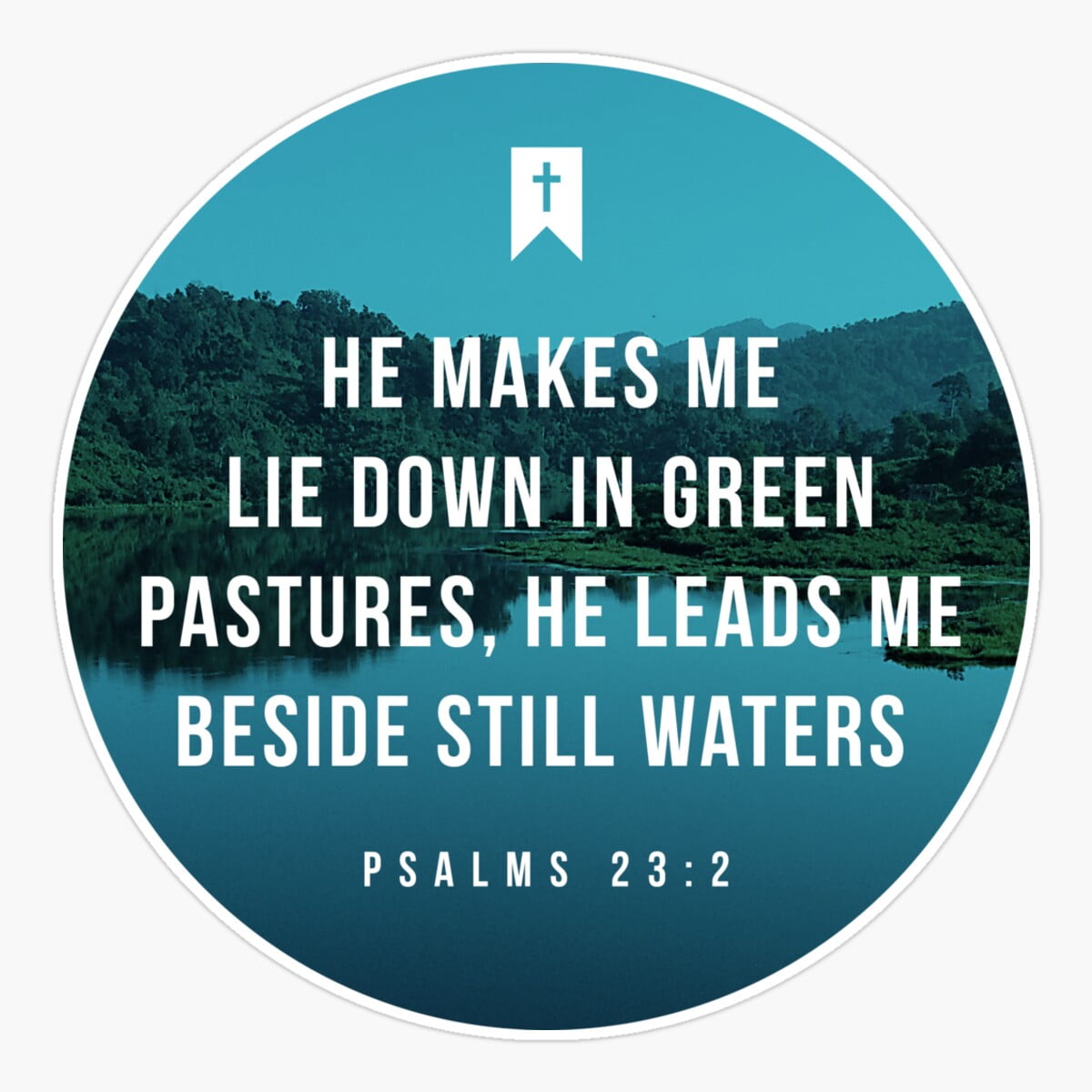 Stickly Psalms 23:2 Sticker, Phone Decal Water Bottle Stickers Car ...