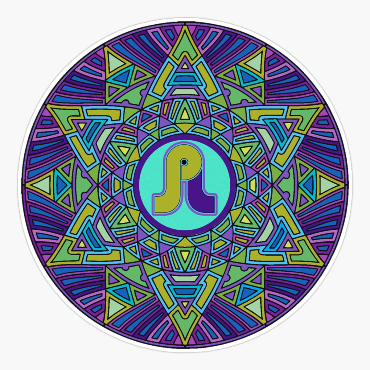 Stickly Psychedelic Pretty Lights Sacred Mandala Festival Trippy ...