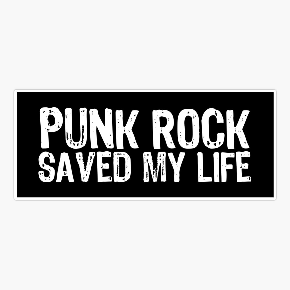 Stickly Punk Rock Saved My Life Sticker, Phone Decal Water Bottle ...