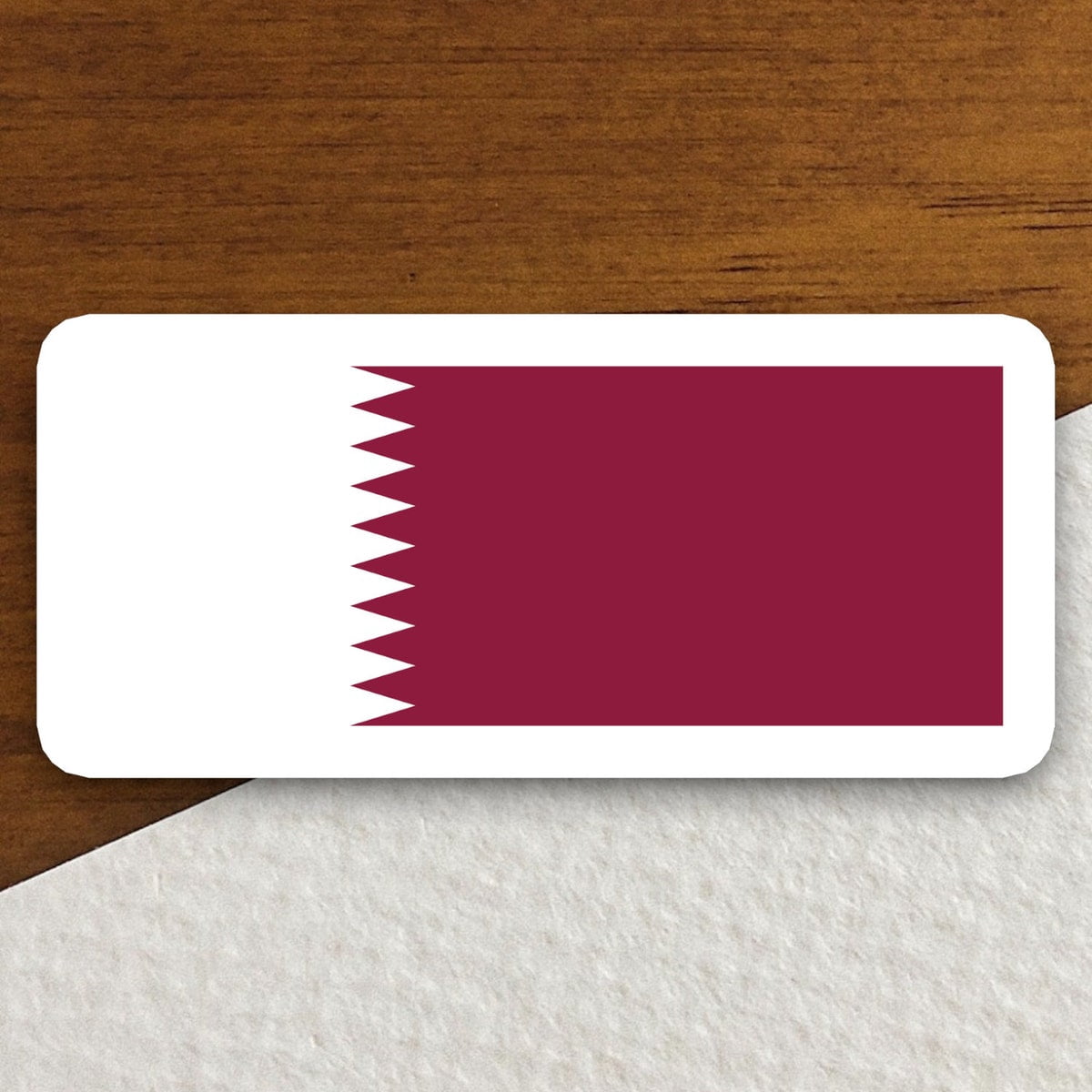 Stickly Qatar Country Flag Sticker, International Country Sticker ...