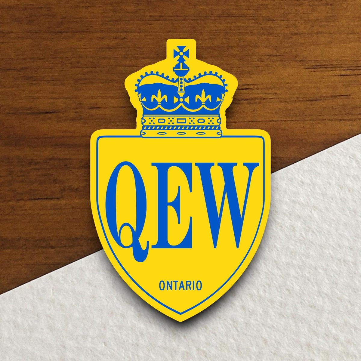 Stickly Queen Elizabeth Way Sign Stickers, Traffic Sticker, Road Sign ...