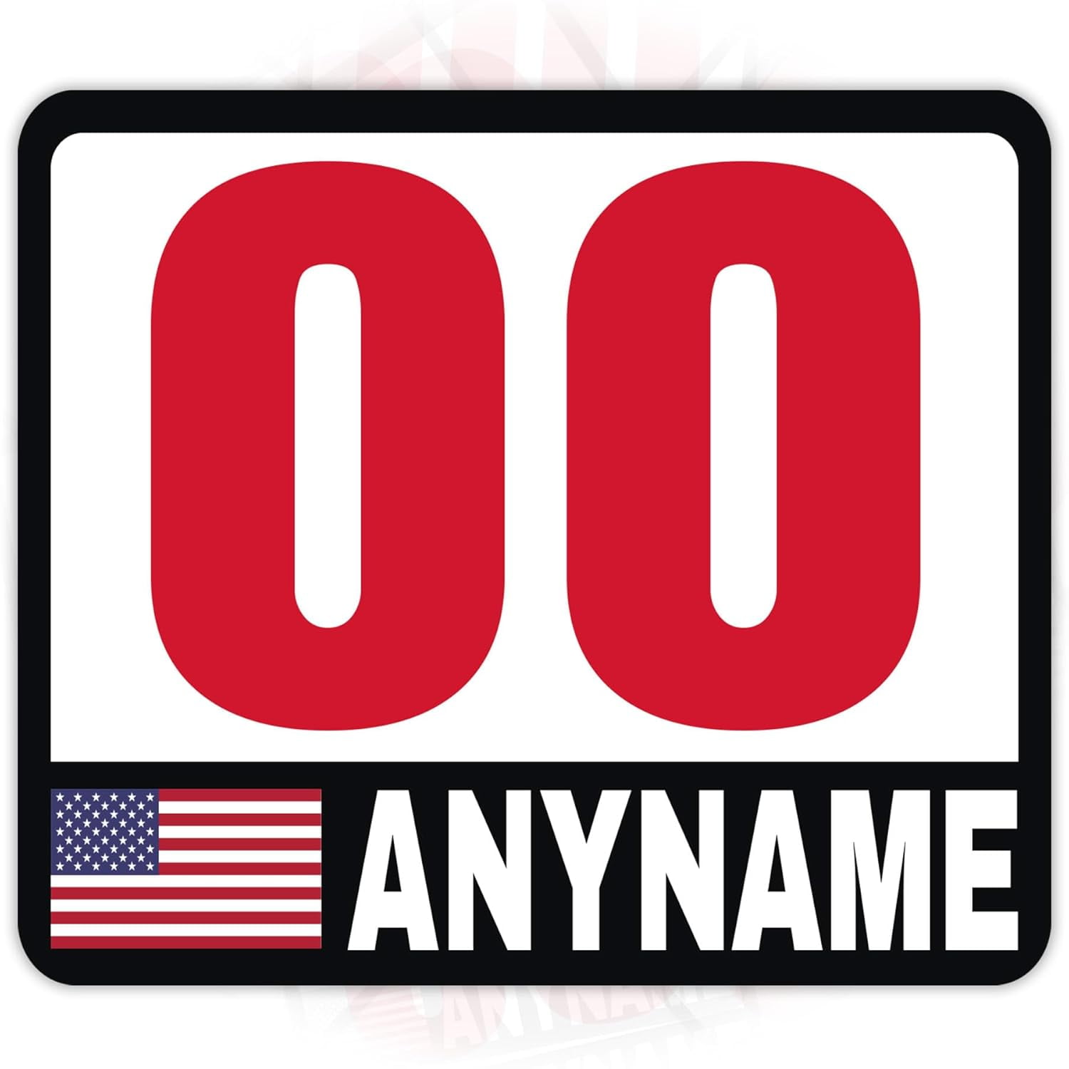 Stickly Racing Sticker Old School Retro Racer Name Number Race Text ...