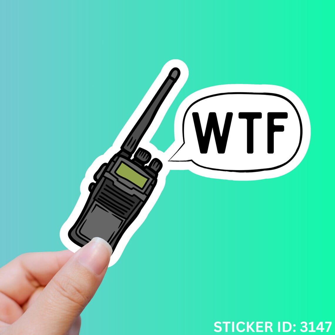 Stickly Radio er, First Responder er, Walkie Talkie Decal, Funny Police ...