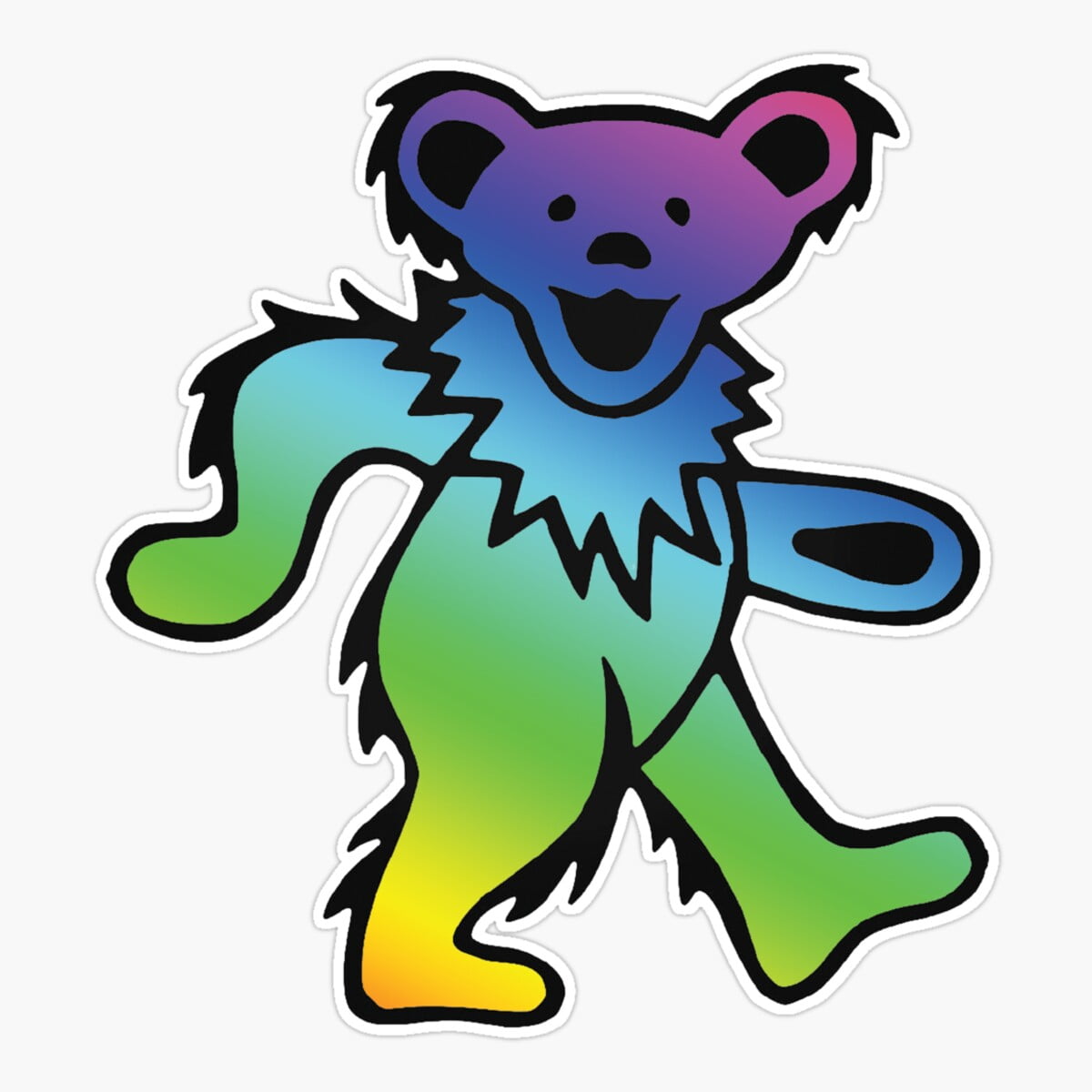 Stickly Rainbow Bear!! Sticker, Phone Decal Water Bottle Stickers Car Decals, Funny Birthday ...