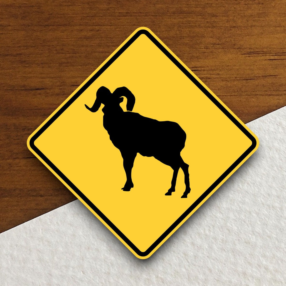 Stickly Ram Road Sign Stickers, Traffic Sticker, Road Sign Decoration ...