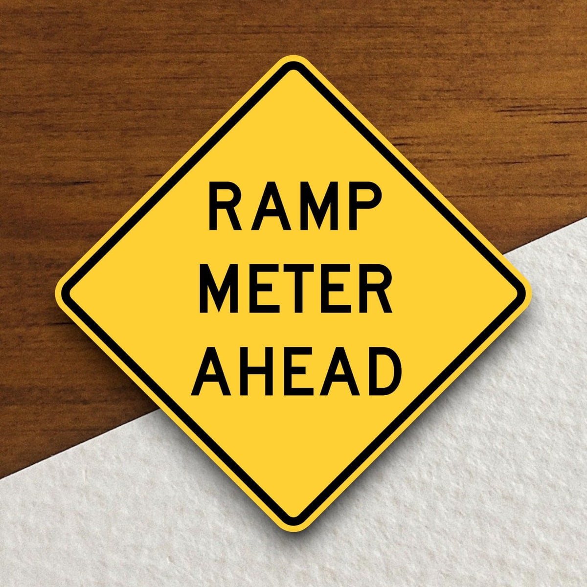 Stickly Ramp Meter Ahead Road Sign Stickers, Traffic Sticker, Road Sign ...