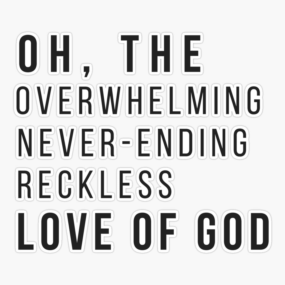 Stickly Reckless Love Sticker, Phone Decal Water Bottle Stickers Car ...