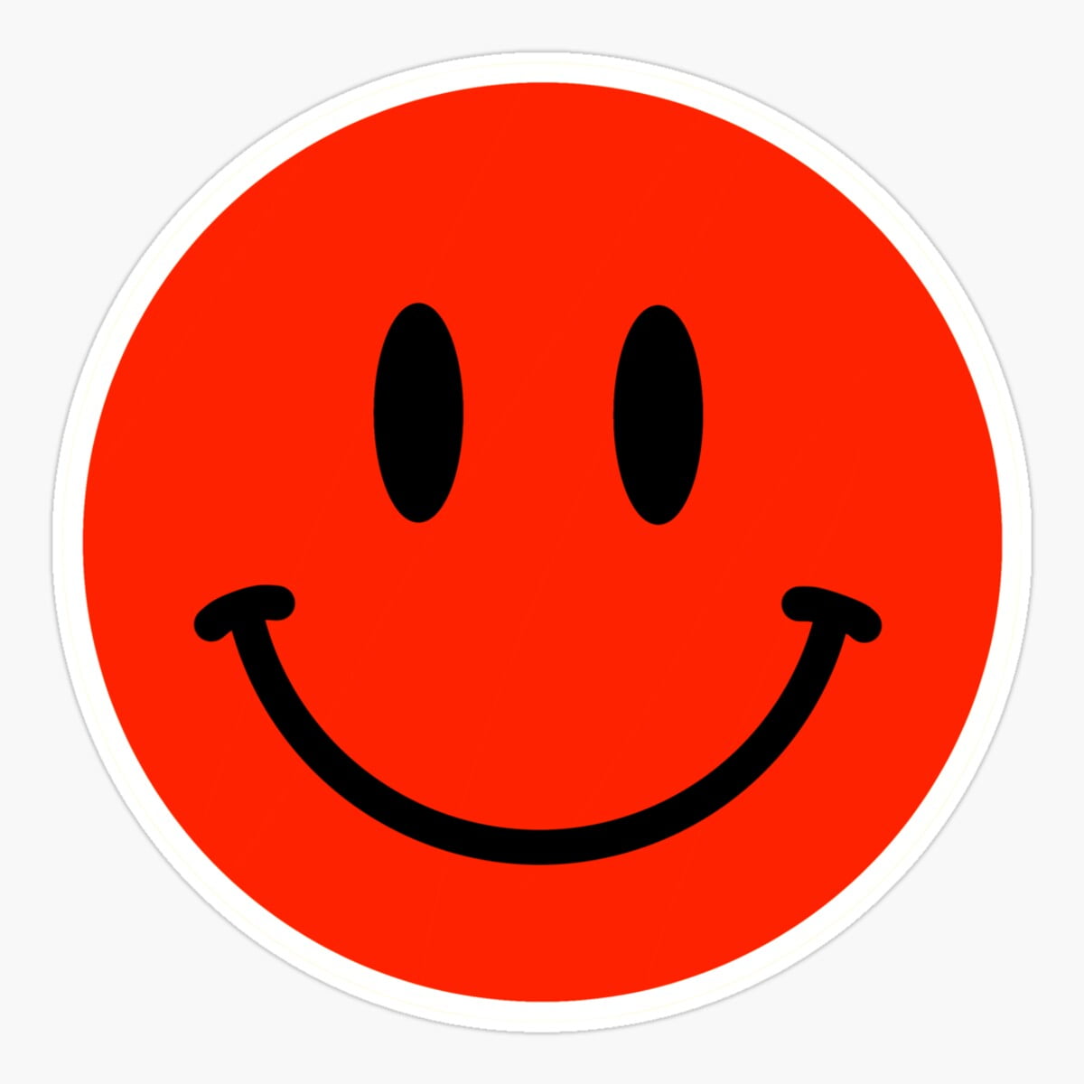 Stickly Red Smiley Face Sticker, Phone Decal Water Bottle Stickers Car ...