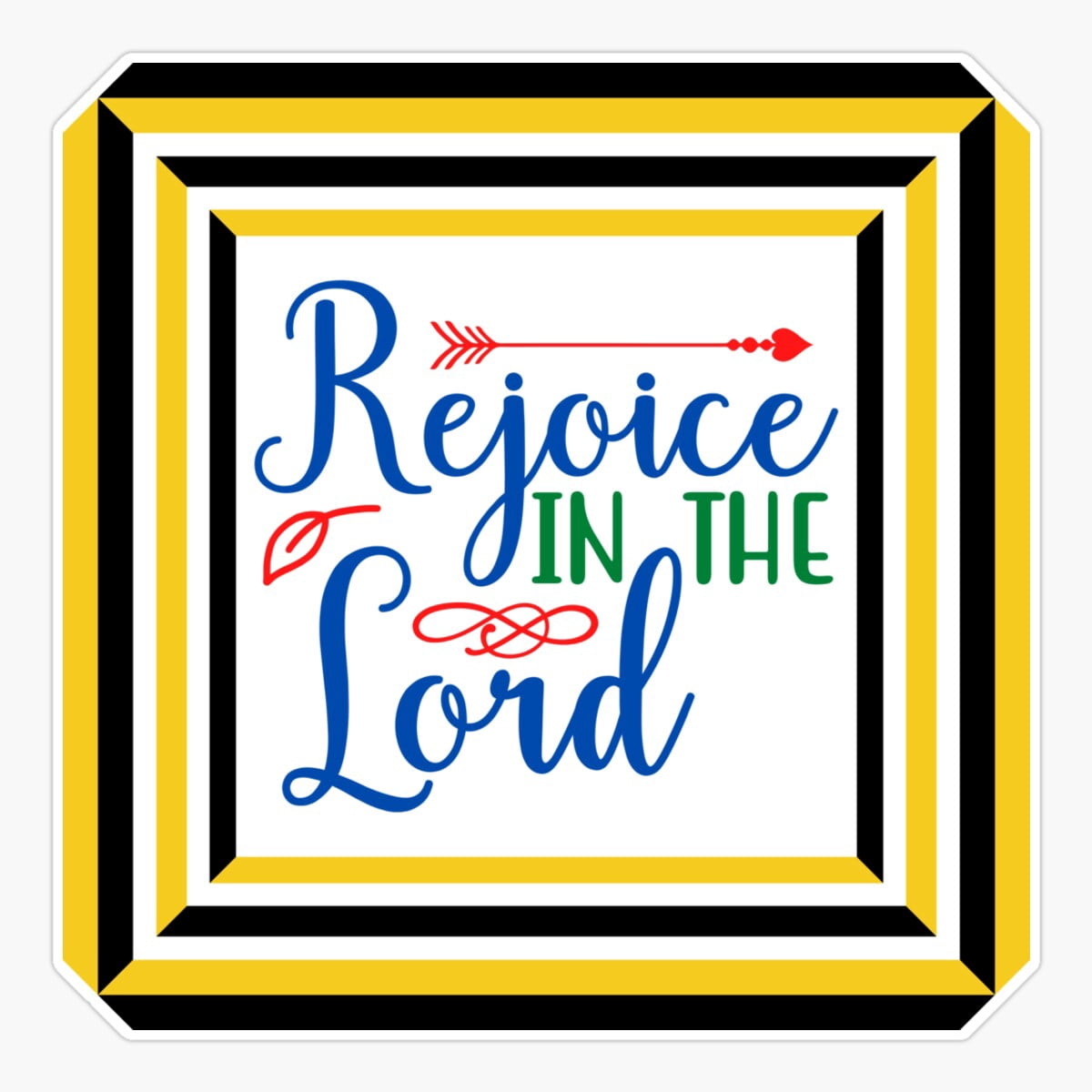 Stickly Rejoice In The Lord Sticker, Phone Decal Water Bottle Stickers ...
