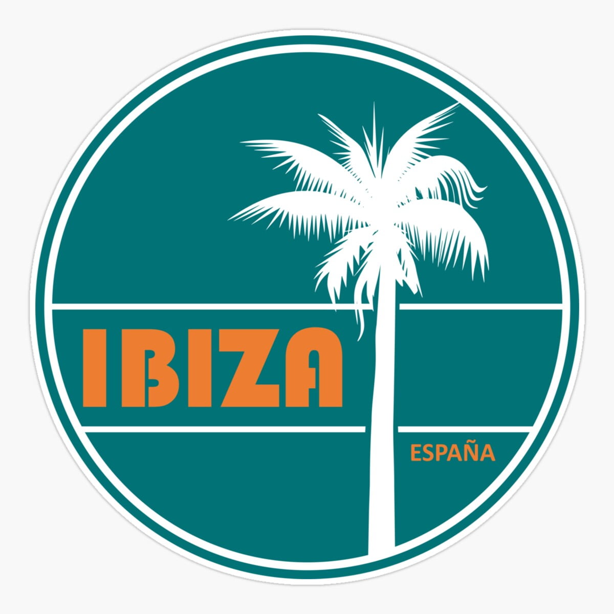 Stickly Retro Ibiza Summer Sticker, Phone Decal Water Bottle Stickers ...
