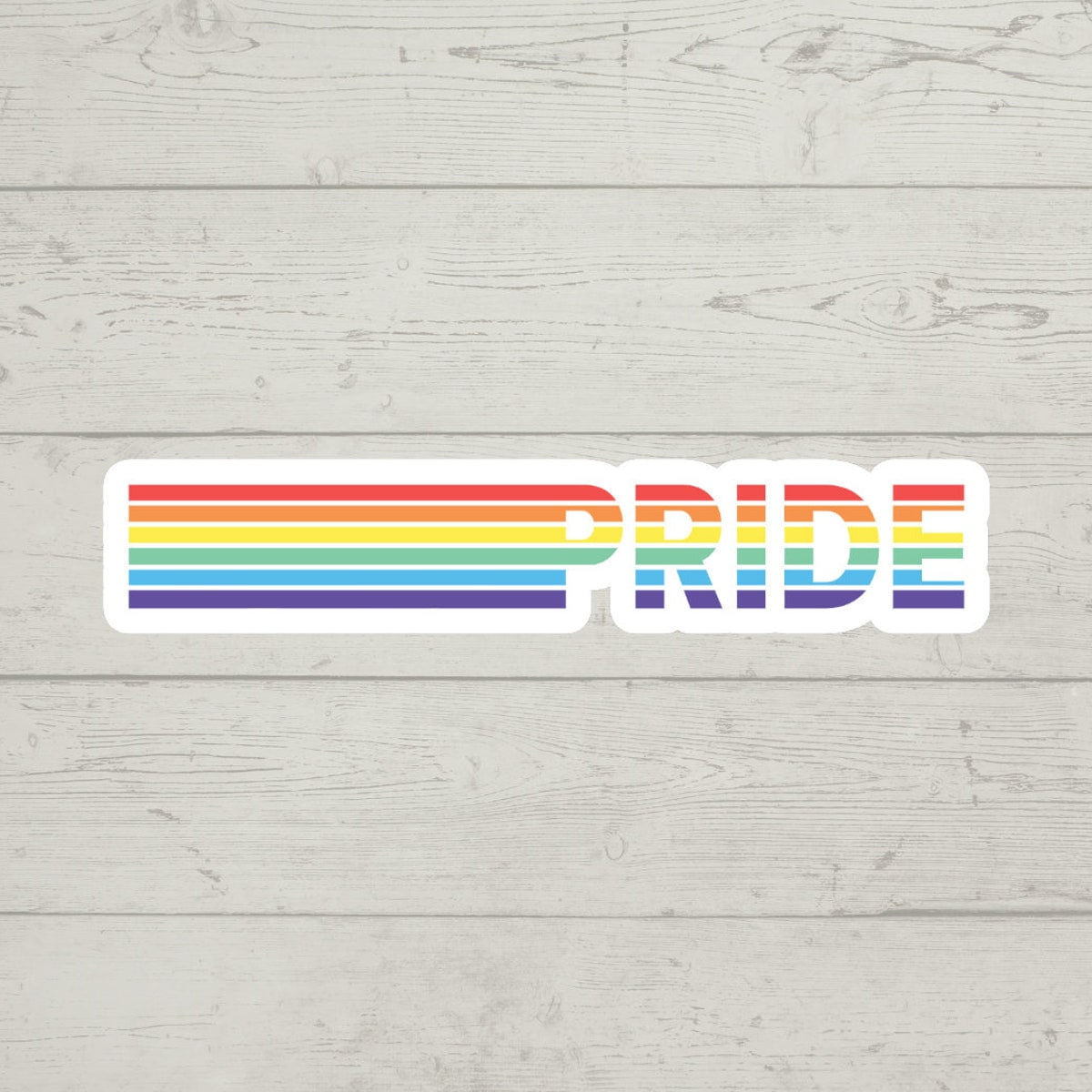 Stickly Retro Pride Waterproof Vinyl Sticker Gift Rainbow Sticker Pride ...