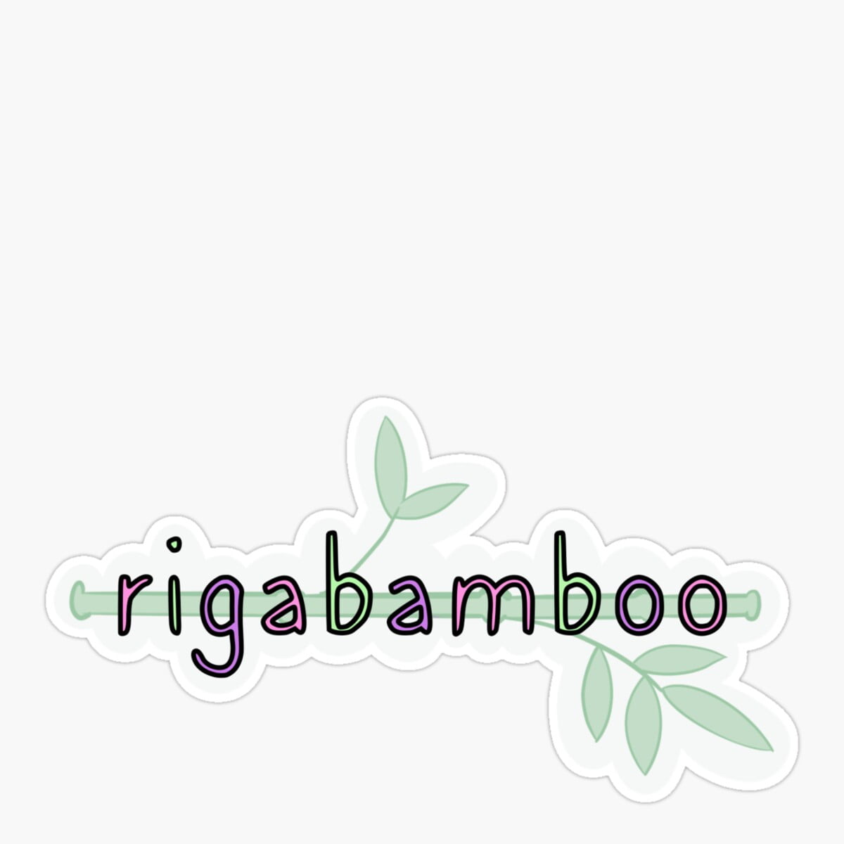 Stickly Rigabamboo Sticker, Phone Decal Water Bottle Stickers Car ...