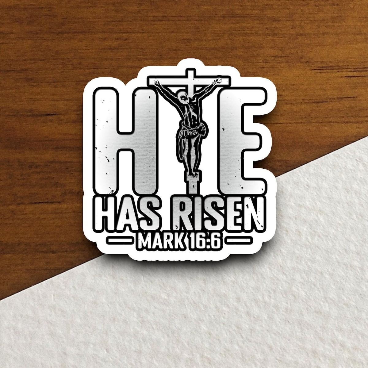 Stickly He Has Risen Sticker, Religious Sticker, Faith Sticker, Worship ...