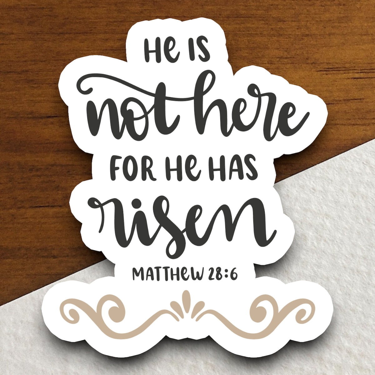 Stickly He Is Not Here He Is Risen Sticker, Religious Sticker, Faith ...