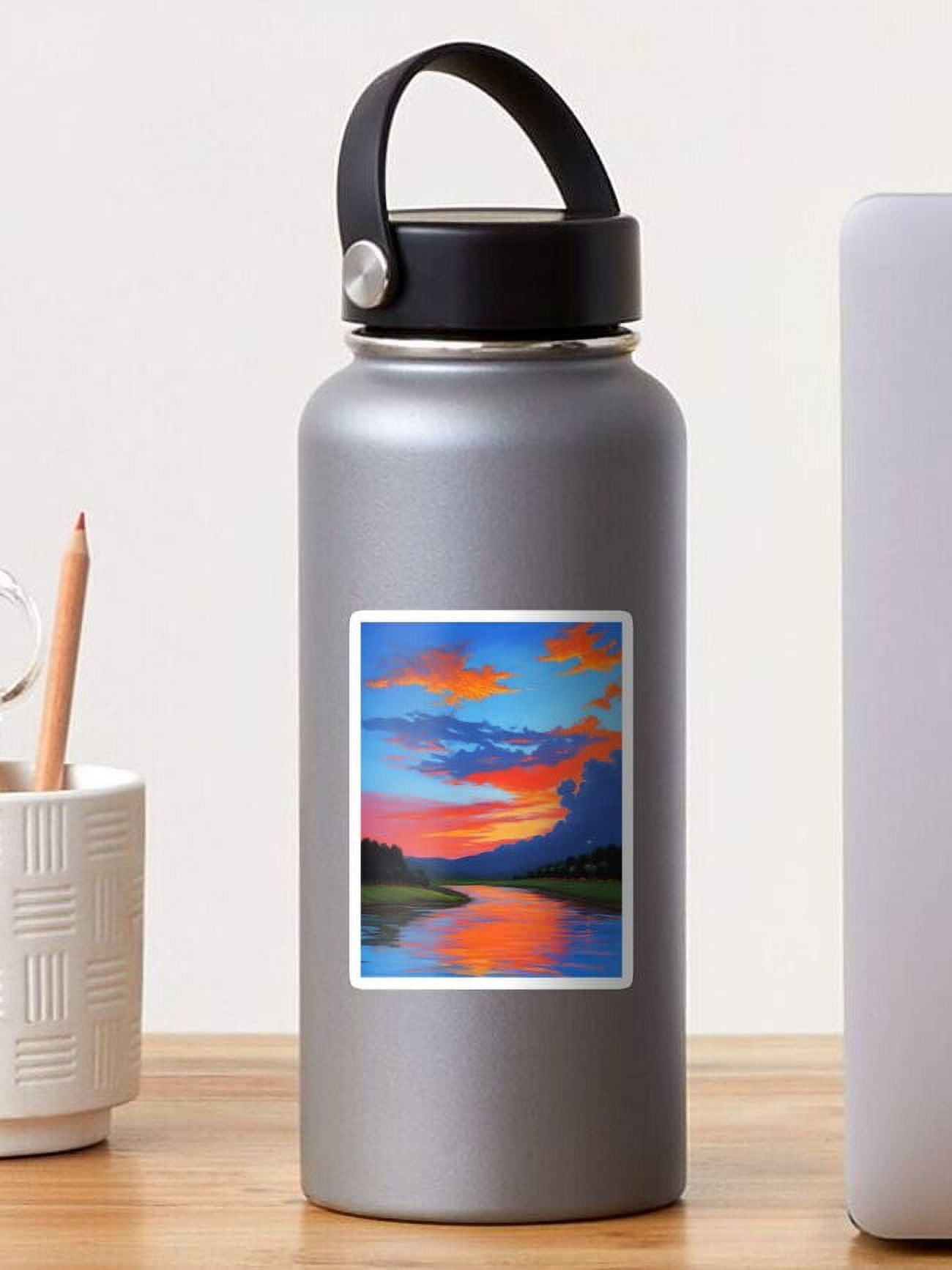 Stickly Riverside Dreams Sunset Serenity Sticker, Phone Decal Water ...