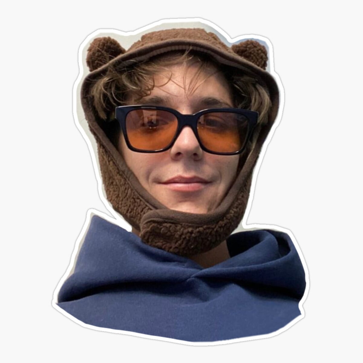 Stickly Role Model Bear Hat Sticker, Phone Decal Water Bottle Stickers ...