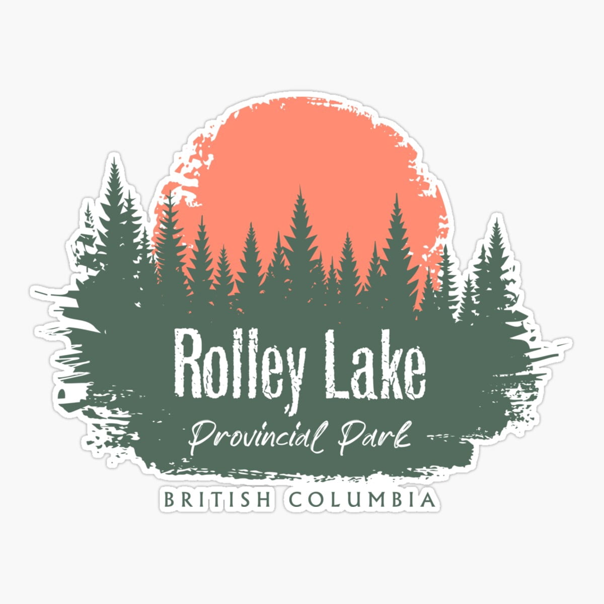 Stickly Rolley Lake Provincial Park British Columbia Forest And Sunset ...